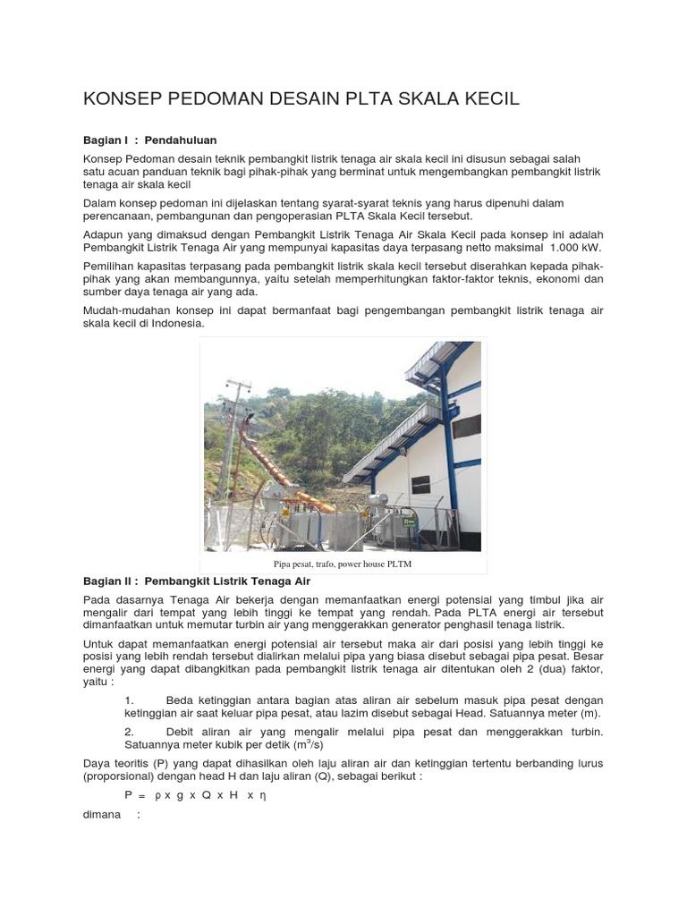 Panduan Desain PLTA Skala Kecil | PDF | Griya & Taman | Teknologi ...