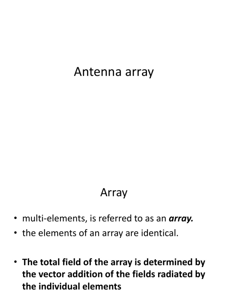 Antenna Array | PDF | Antenna (Radio) | Line (Geometry)