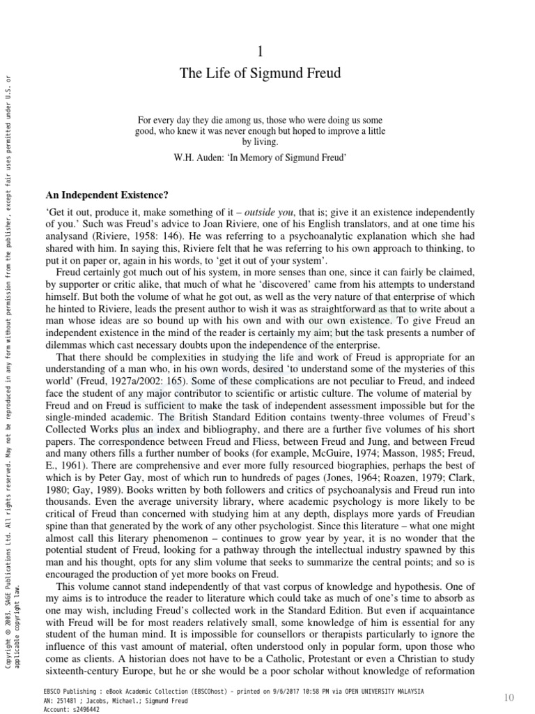 1 The Life of Sigmund Freud | PDF | Sigmund Freud | Psychotherapy