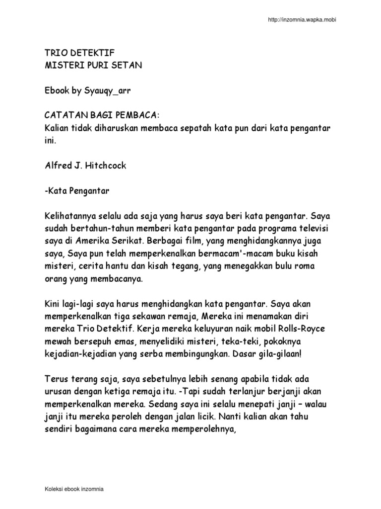 Trio Detektif 01 - Misteri Puri Setan PDF | PDF