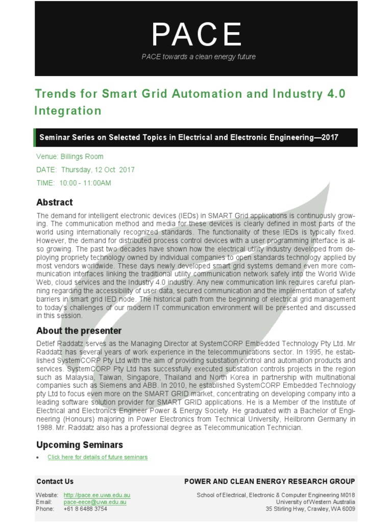 Trends For Smart Grid Automation and Industry 4.0 Integration | PDF | Smart Grid | Electrical Grid