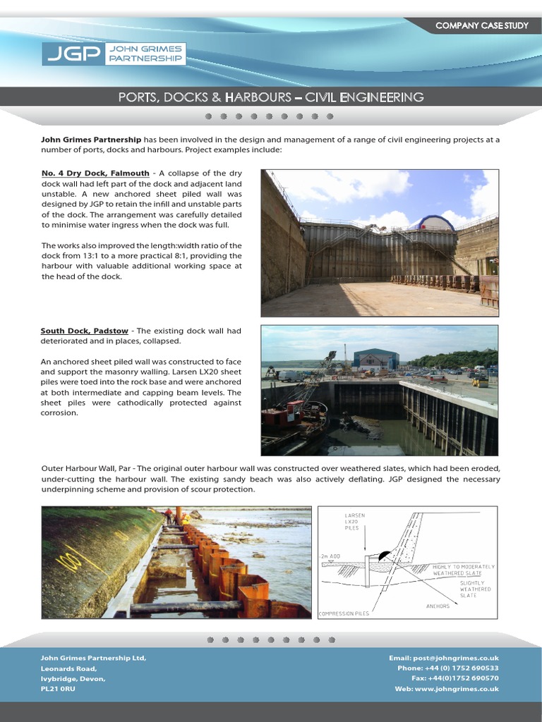Civil Engineering for Ports & Docks | PDF