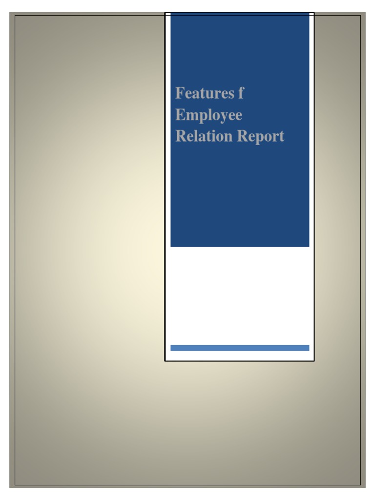Employee Relation Report | PDF | Trade Union | Employment