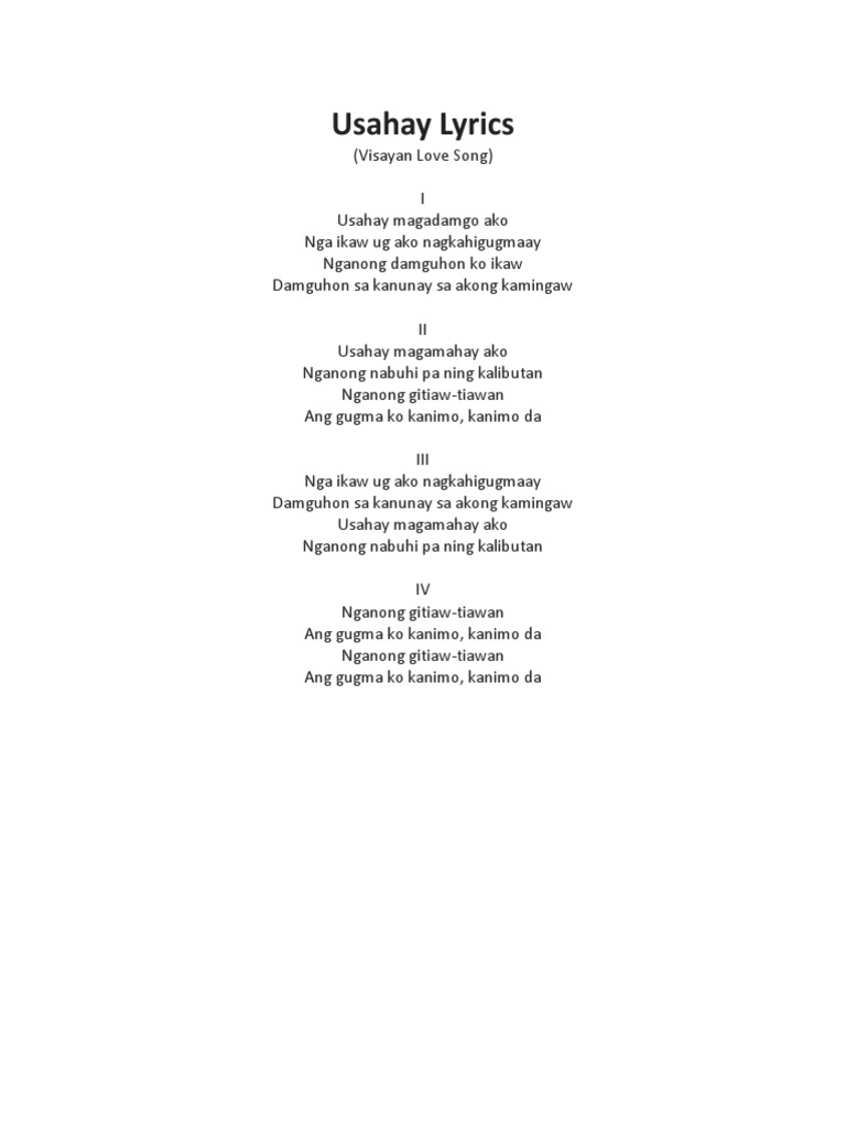 Usahay Lyrics | PDF