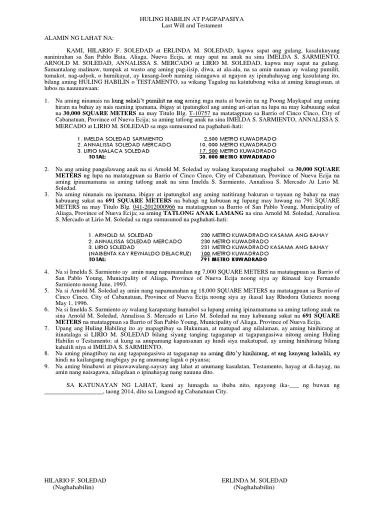 Huling Habilin - Soledad | PDF