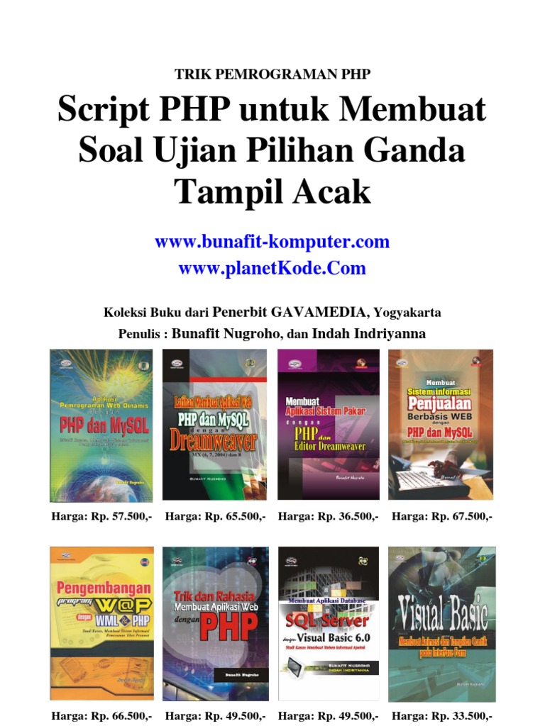 Script PHP Untuk Menampilkan Soal Ujian Pilihan Ganda Tampil Acak | PDF