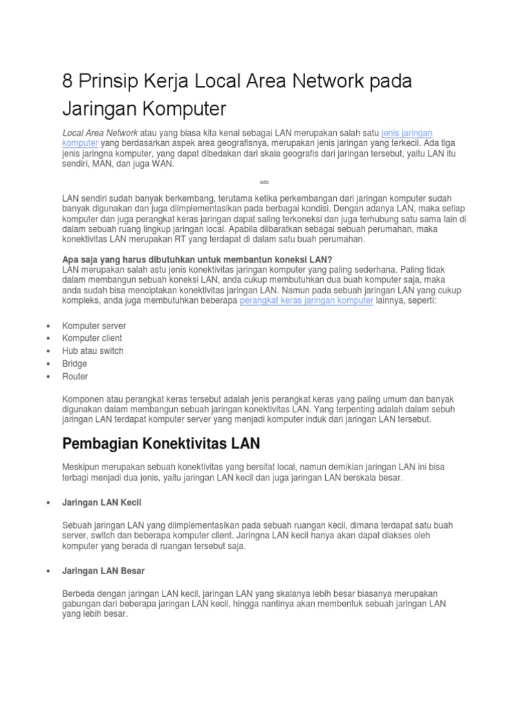 Prinsip Kerja Lan Pdf