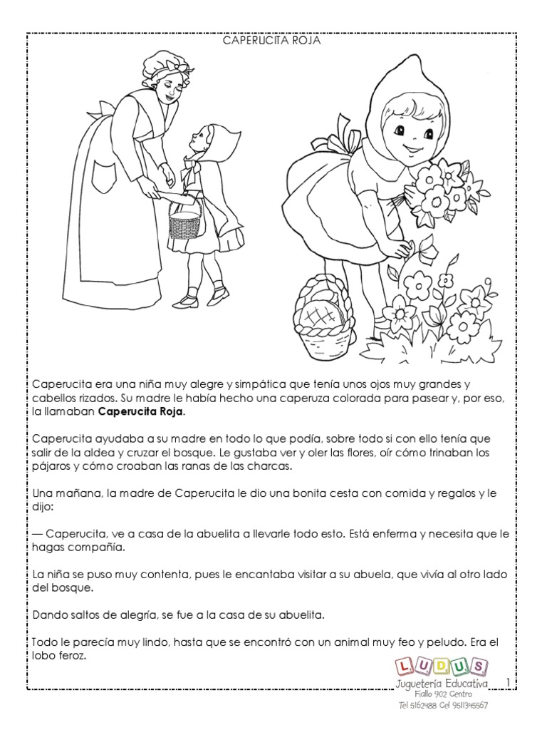 Caperucita Roja: Cuento y Actividades | PDF | Caperucita Roja | Ocio