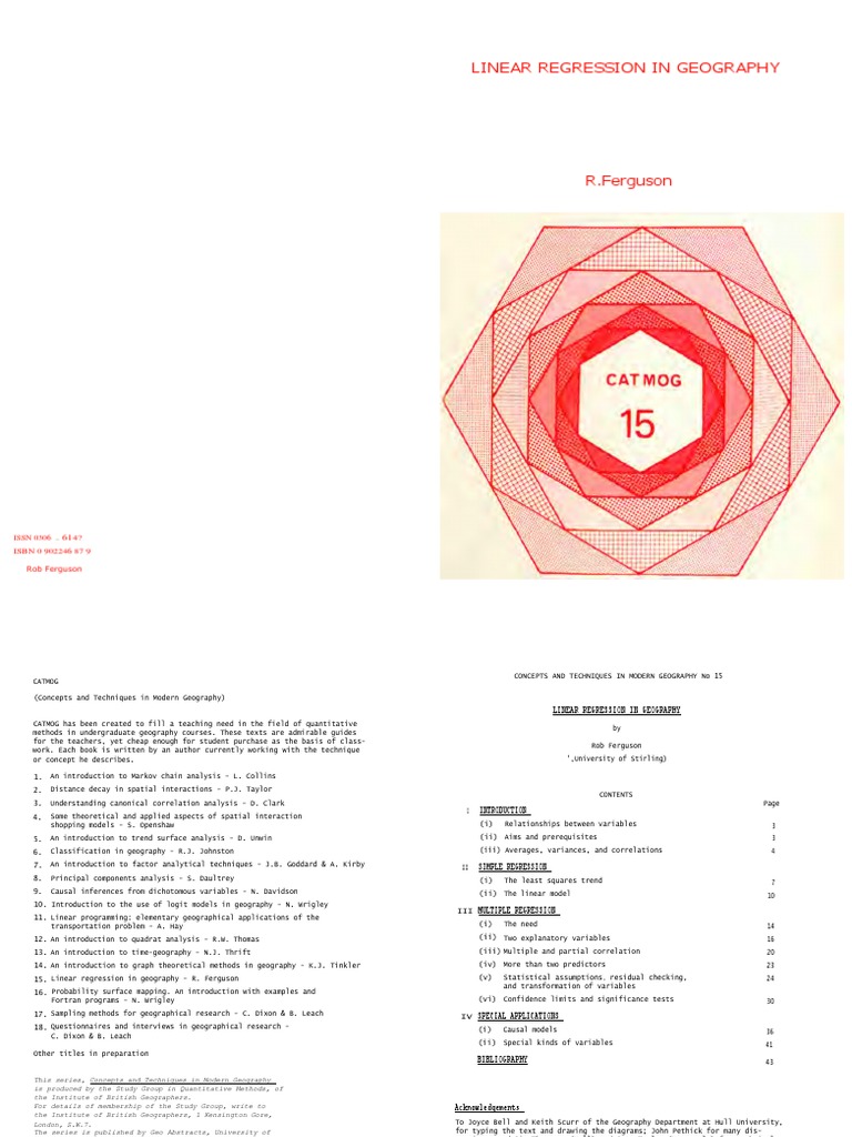 15 Linear Regression in Geography | PDF | Correlation And Dependence ...