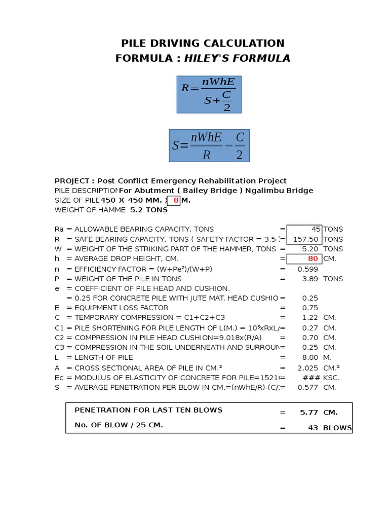 Hiley's Formula | Deep Foundation | Structural Engineering