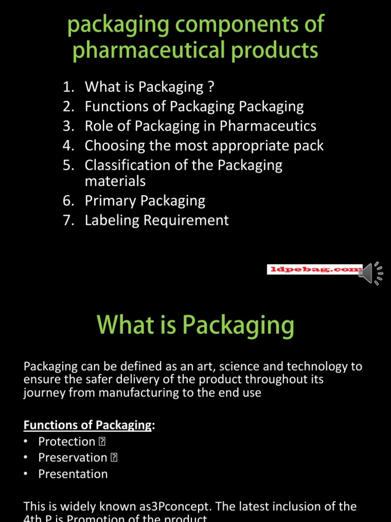 Packaging Components of Pharmaceutical Products.! | PDF | Shelf Life ...