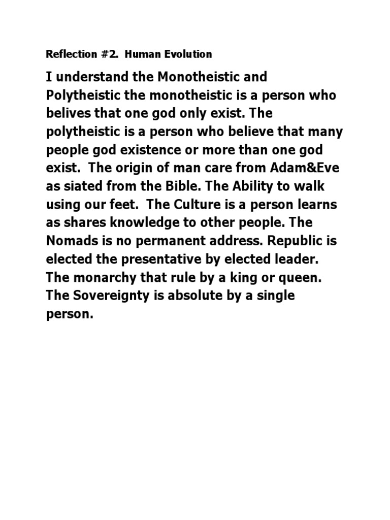 Reflection of Human Person | PDF