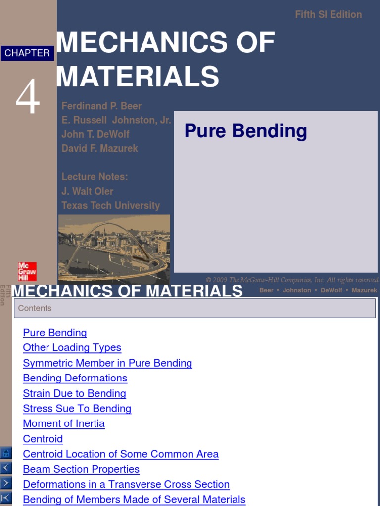 Chapter 4 - Pure Bending | PDF | Bending | Beam (Structure)