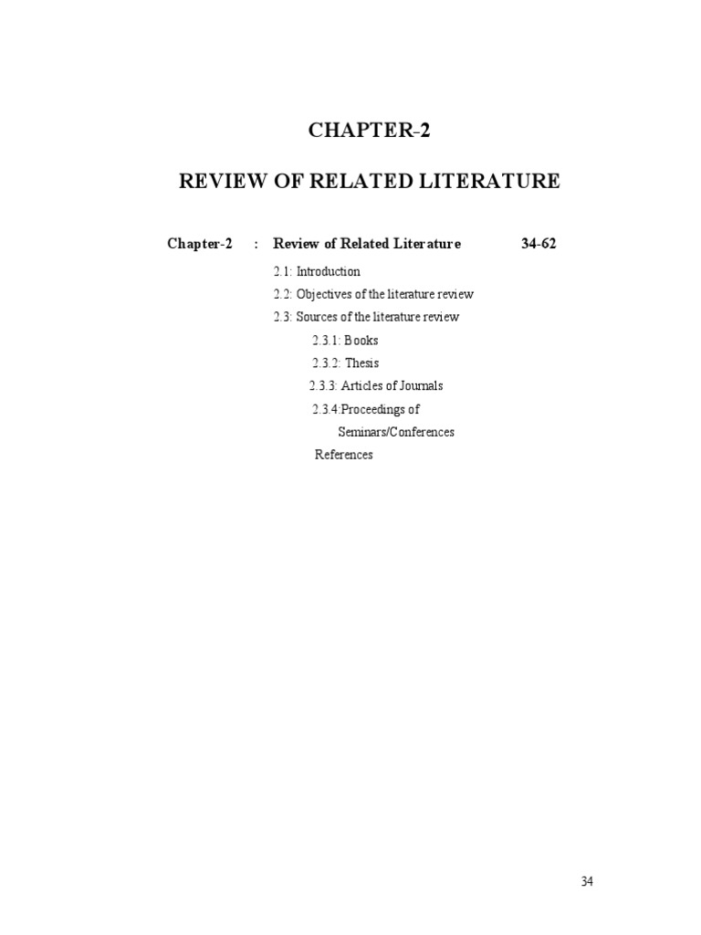 Chapter-2: Review of Related Literature 34-62 | PDF | Literature Review ...