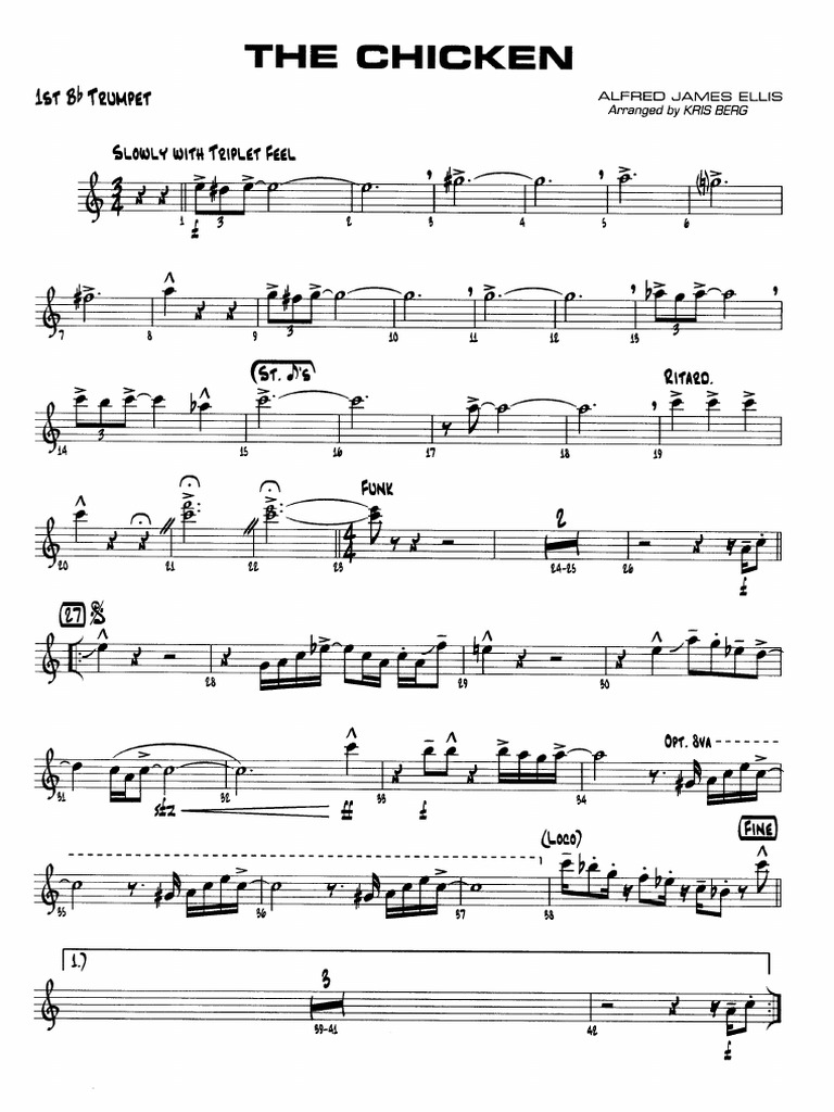 The Chicken - 06 - Trumpet in BB 1 | PDF