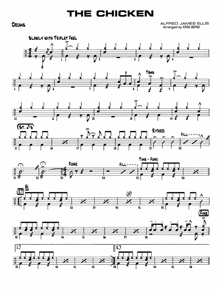 The Chicken - 17 - Drums | PDF