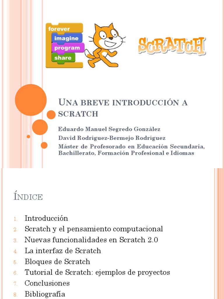 Scratchpresentacion | PDF | Scratch (lenguaje de programación) | Point and Click