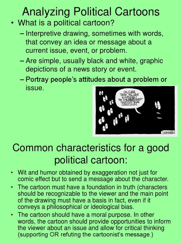 Analyzing Political Cartoons | PDF | Cartoon | Cartoonist
