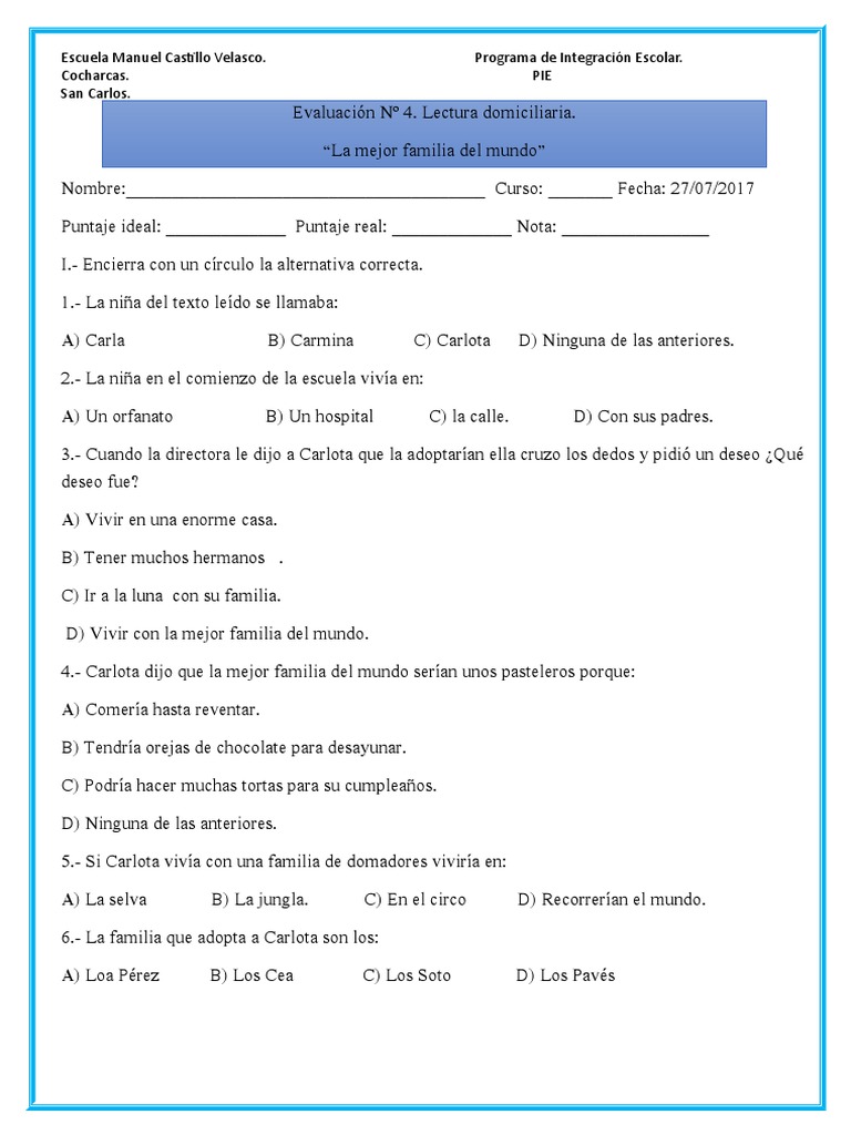 La Mejor Familia Del Mundo | PDF | Ocio