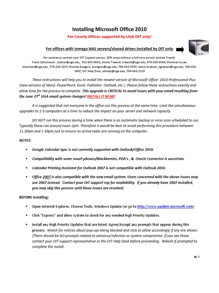 Installing Microsoft Office 2010 From NAS | PDF | Microsoft Office 2010 ...