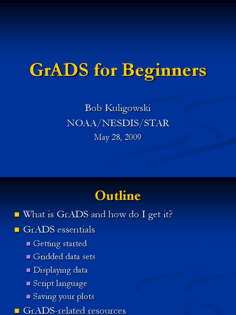 GrADS Beginner's Guide: Essentials & Data Display | PDF | String ...