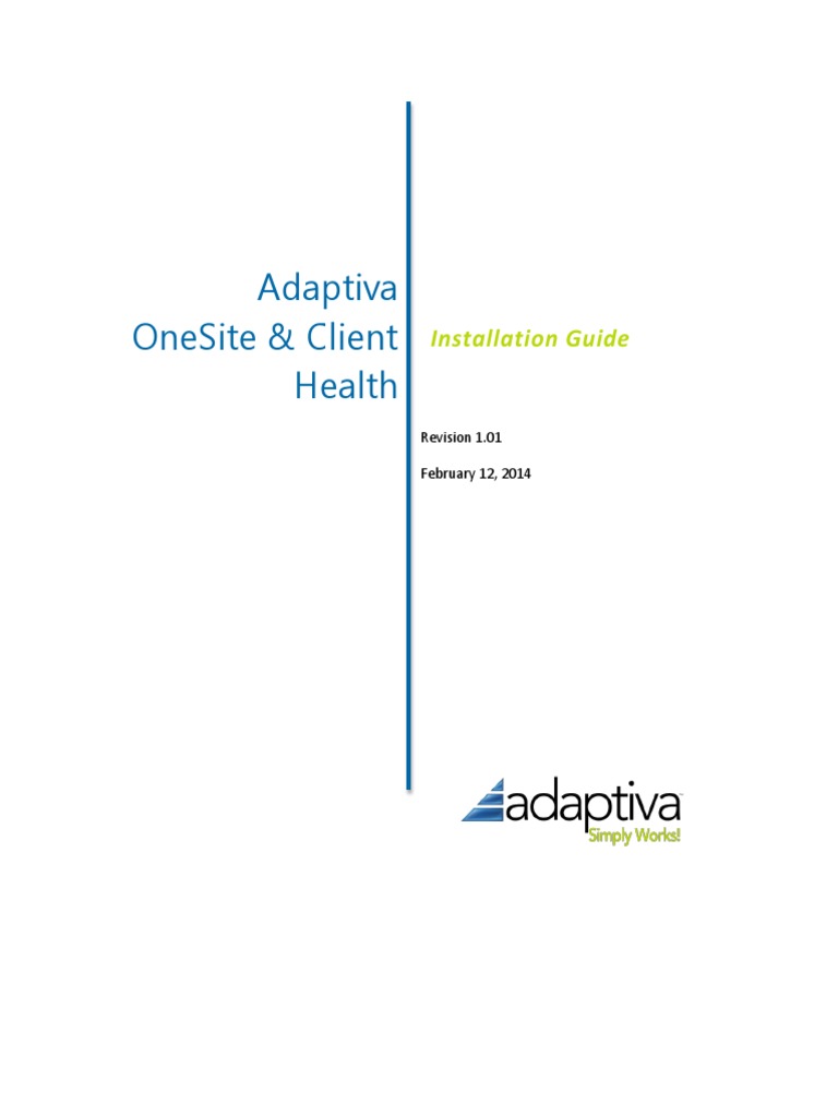Adaptiva Installation Guide | PDF | Active Directory | Installation ...