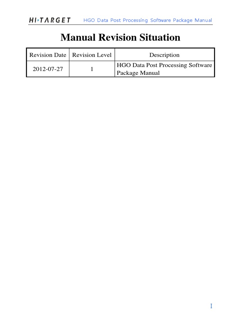 HGO Data Post Processing Software Package Manual (SC) PDF | PDF ...