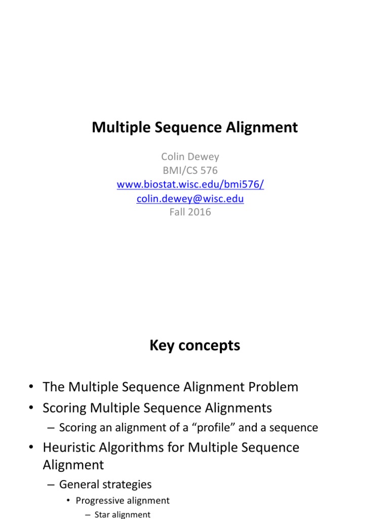 Multiple Alignment PDF | PDF | Sequence Alignment | Phylogenetics