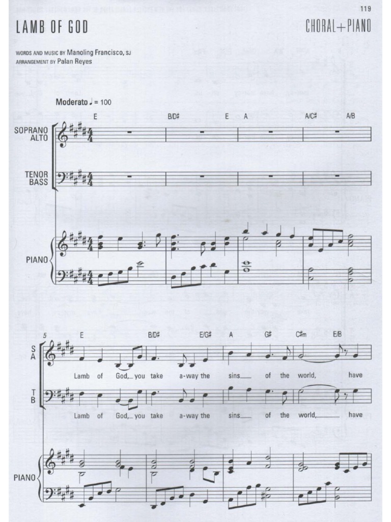Lamb of God From Mass of Light From Light | PDF