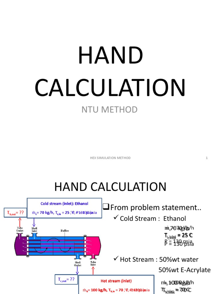 Hand Calculation | PDF | Heat Capacity | Heat