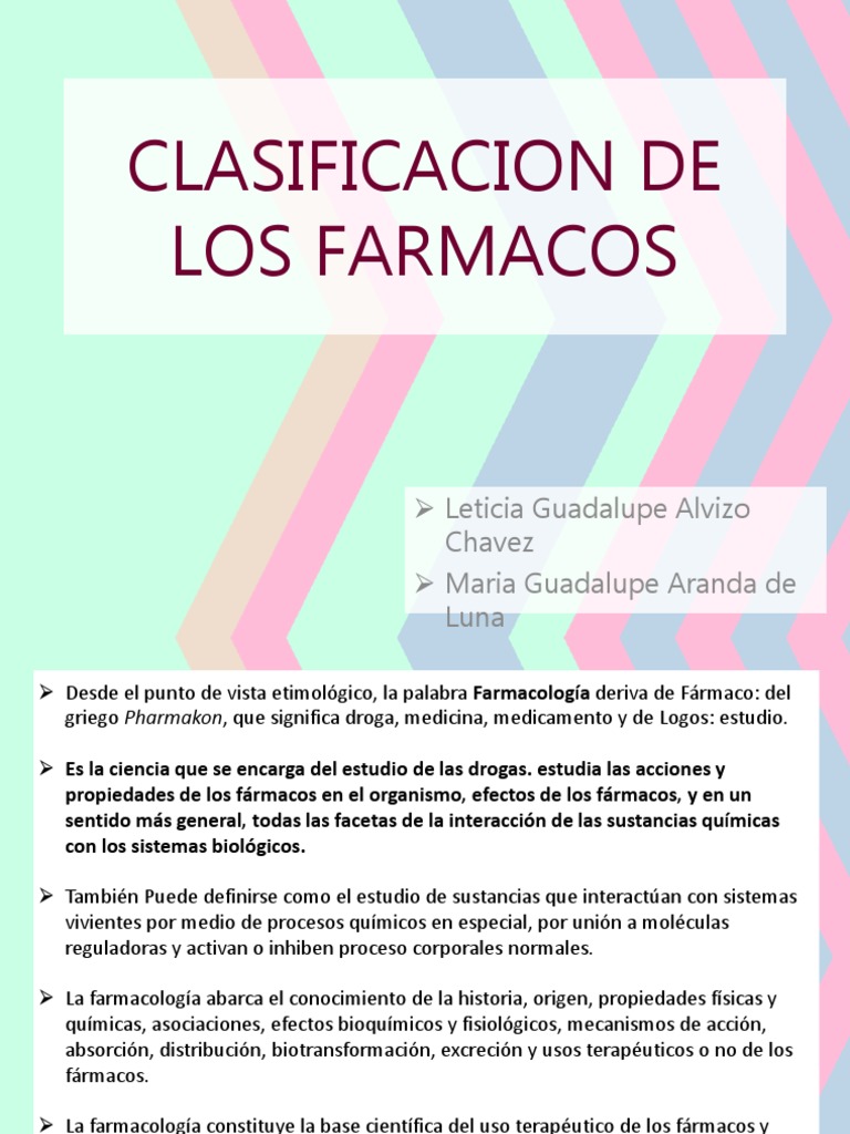 Clasificacion de Los Farmacos | Inyección (medicina) | Medicamentos con ... Clasificacion de Los Farmacos | Inyección (medicina) | Medicamentos con ...