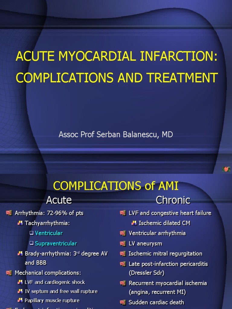 STEMI Complications Treatment | PDF | Myocardial Infarction | Cardiac ...