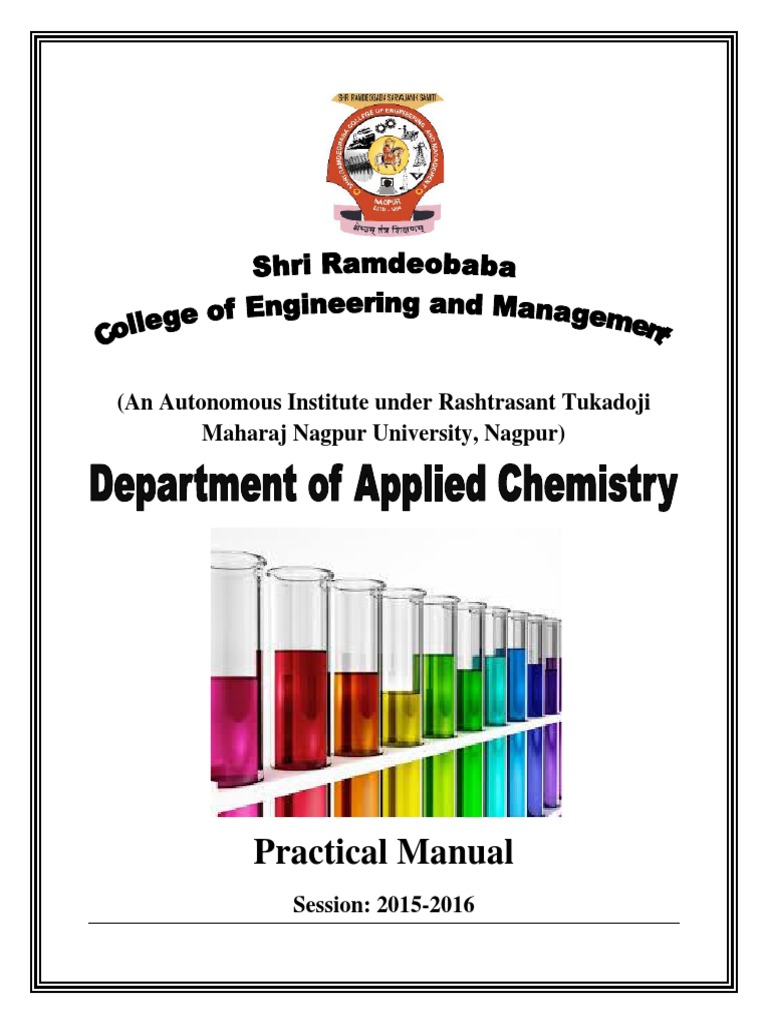 Practical Manual - Engineering Chemistry CHP101 PDF | PDF | Viscosity ...