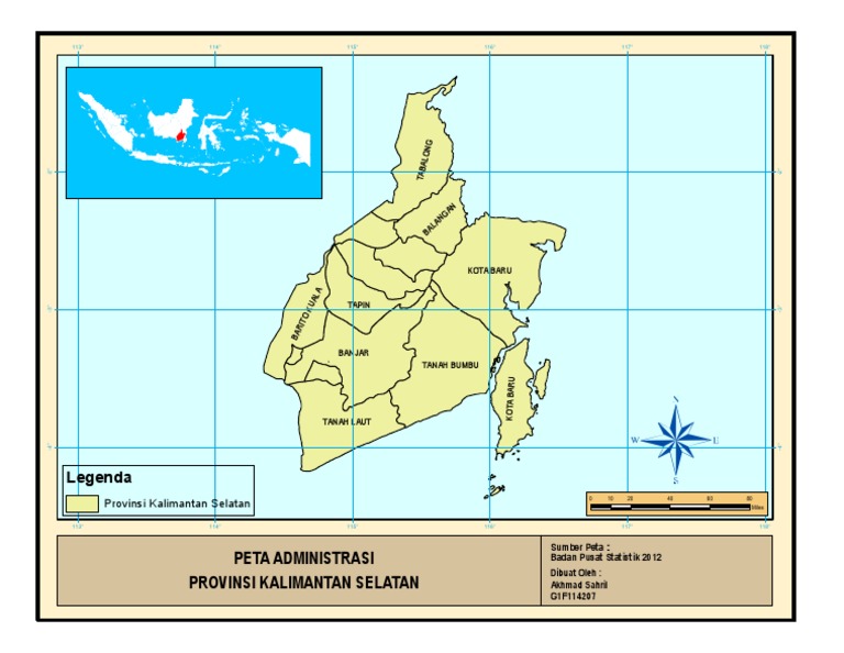 Peta Administrasi Kalsel | PDF