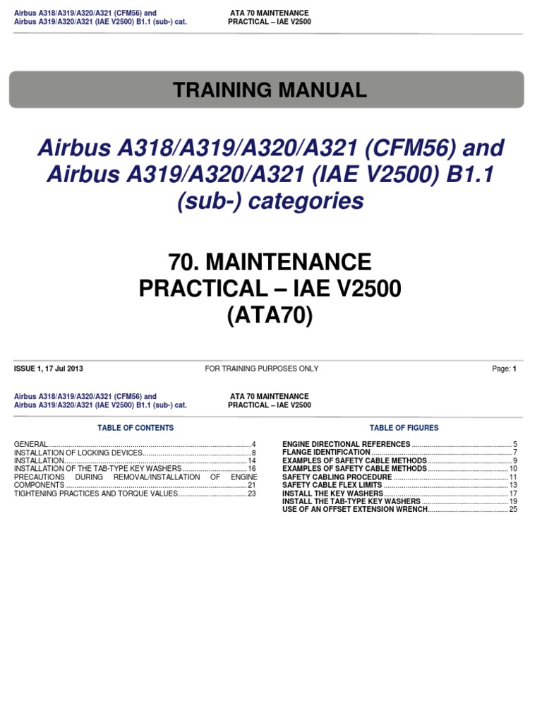 A320 - Ata 70 - b1 - Iae v2500 Standard Practices Engine | PDF | Nut (Hardware) | Screw