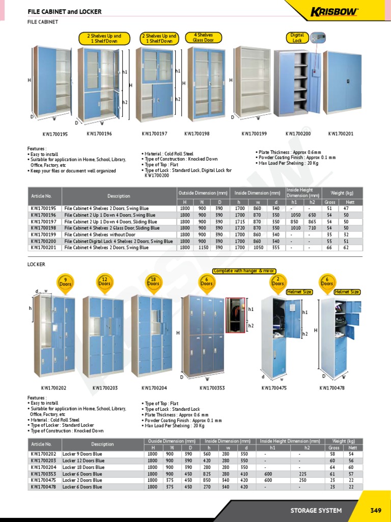 Cabinet File Krisbow | PDF | Cabinetry | Door