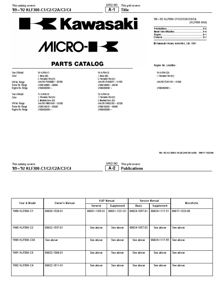 klf300 c1c4 4wd Parts List PDF | PDF | Rotating Machines | Pipe (Fluid ...
