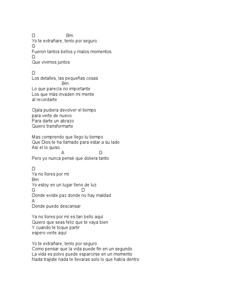 Tercer Cielo - Yo Te Extrañare | PDF