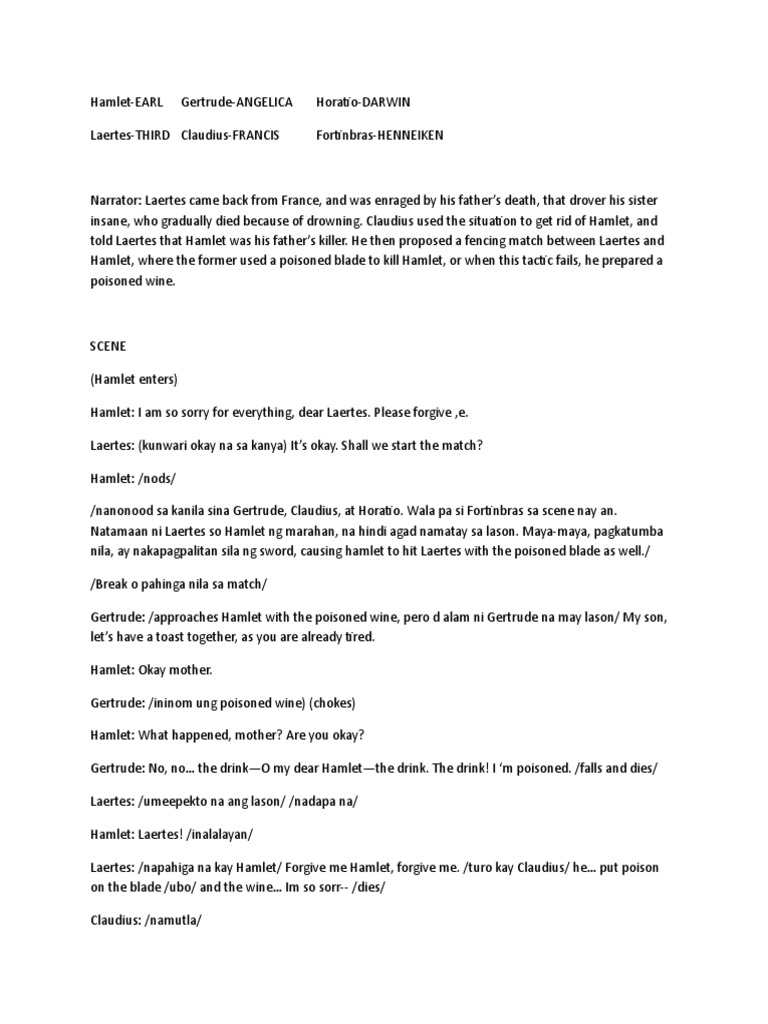 Hamlet Script | Download Free PDF | Literary Archetypes | Hamlet