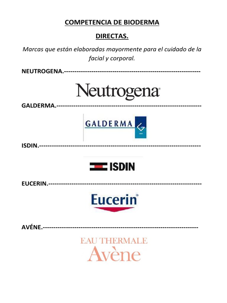 Competencia de Bioderma en Dermocosmética | PDF | Salud y bienestar