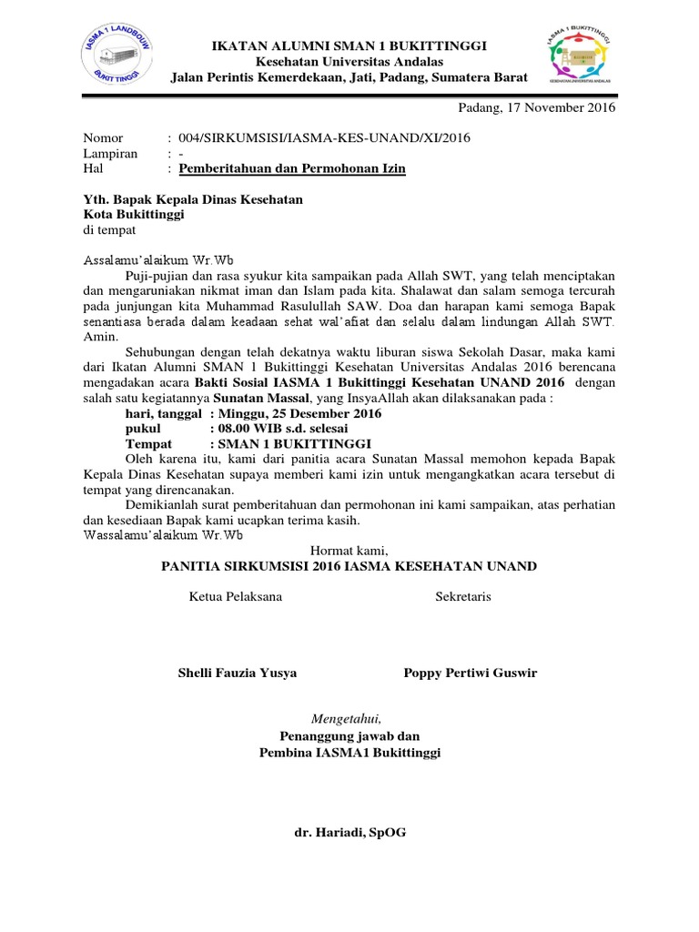 Permohonan Izin Sunatan Massal | PDF | Gaya Hidup