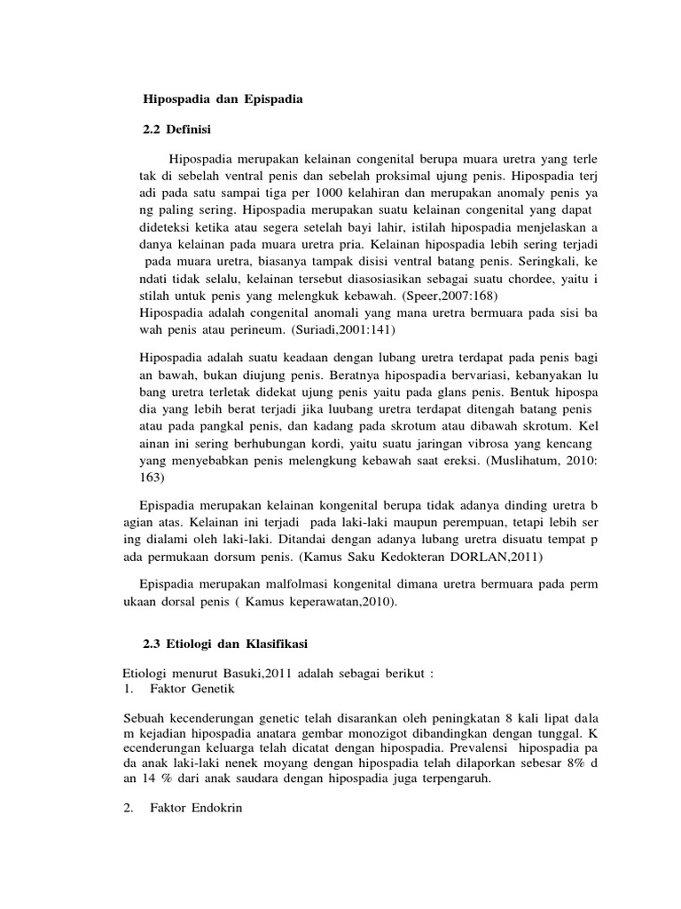 Hipospadia Dan Epispadia | PDF