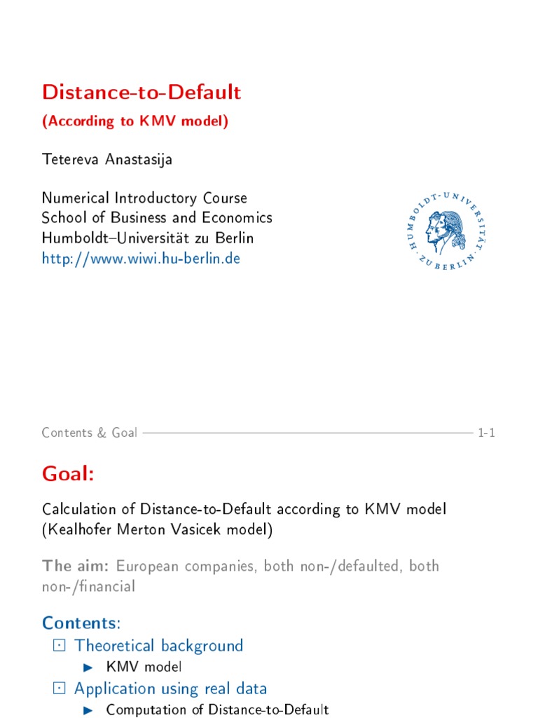 Moody KMV Explained UT Berlin Tetereva - 05042012 PDF | PDF | Black ...
