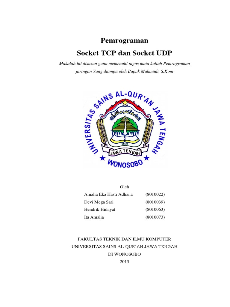 Pemrograman Socket TCP dan UDP | PDF