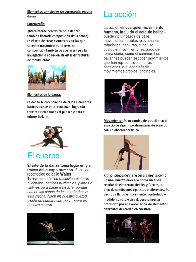 Elementos Principales de Coreografía en Una Danza | Dances | Motion ...