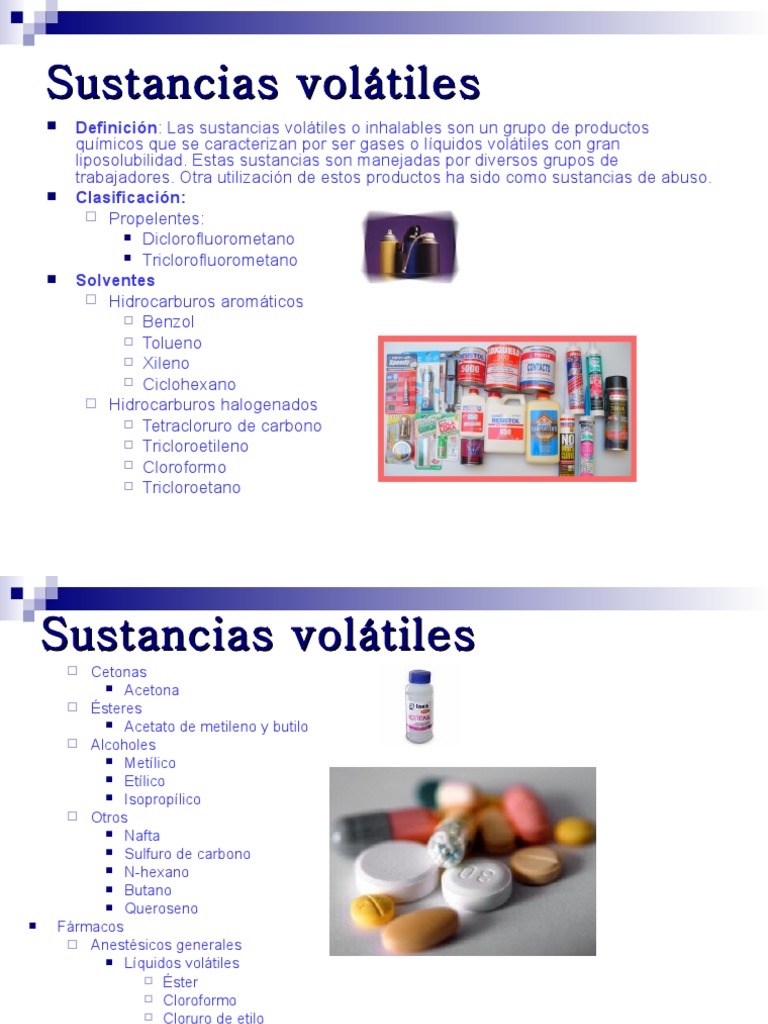 Sustancias Volátiles Ficha Tecnica | PDF