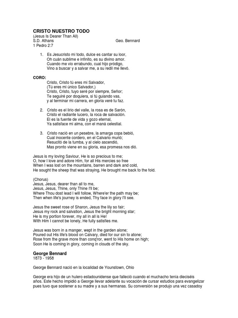 Cristo Nuestro Todo | PDF | Cristo (título) | Creencia religiosa y doctrina