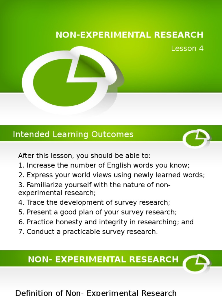 Non Experimental Research 1 | PDF | Survey Methodology | Experiment