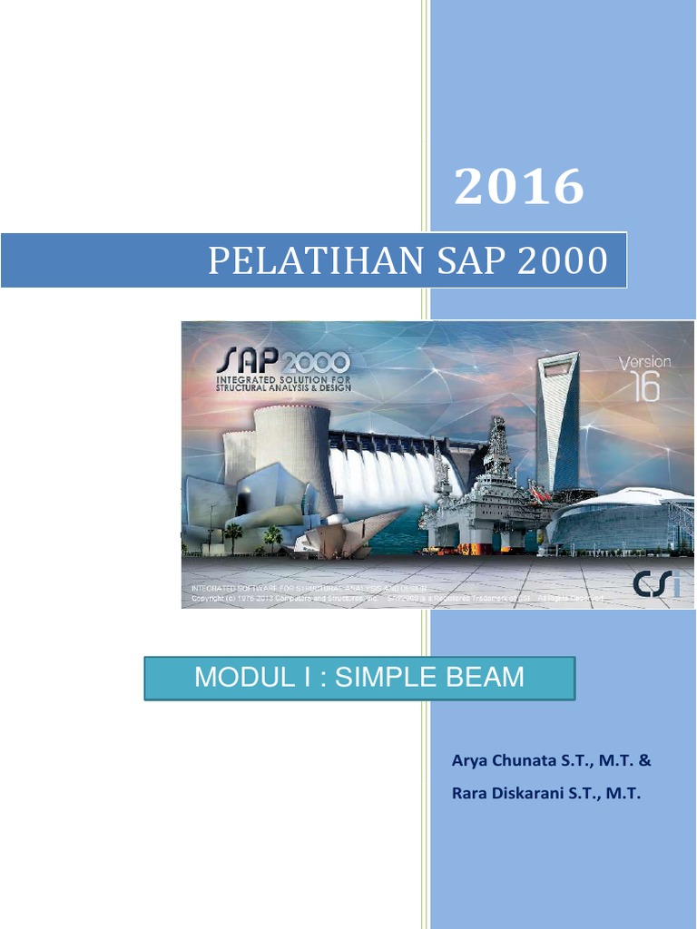 Modul Sap 1 - Simple Beam | PDF
