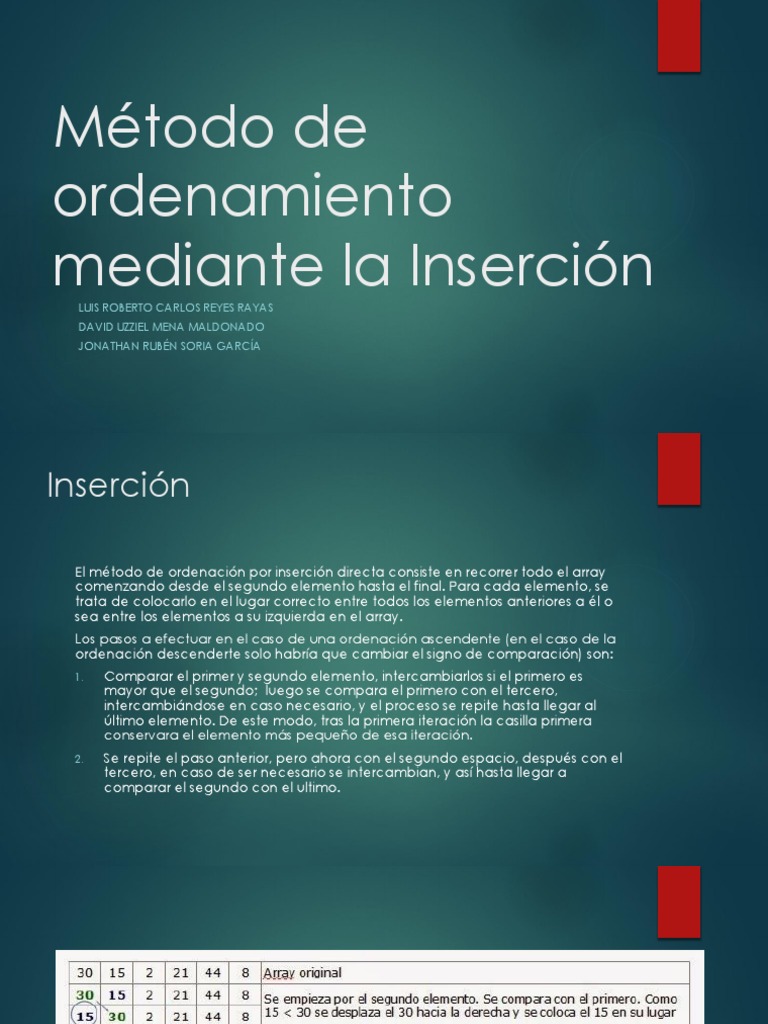 Método de Inserción | PDF Método de Inserción | PDF